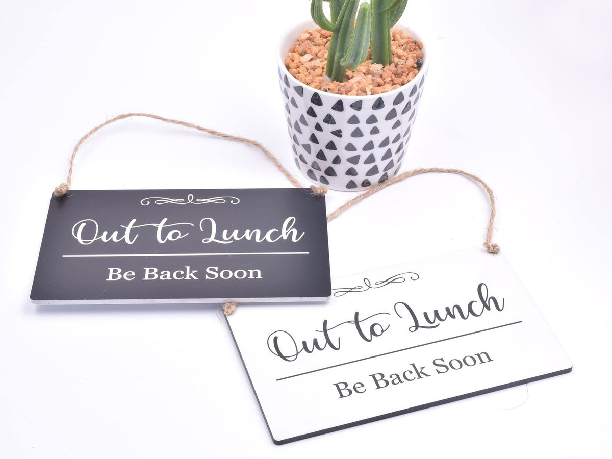 Out To Lunch – Be Back Soon, Hanging Sign – North By North East