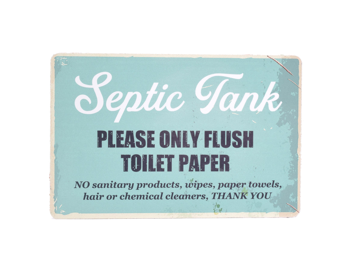 Rustic Metal Septic Tank Sign – North By North East