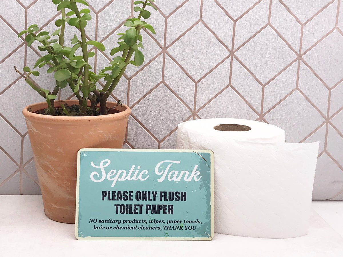 Rustic Metal Septic Tank Sign – North By North East