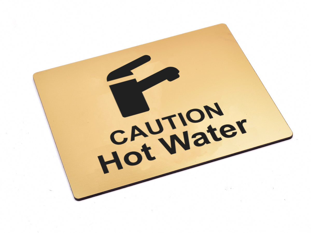 Self Adhesive Caution Hot Water Tap Sink Sign – North By North East